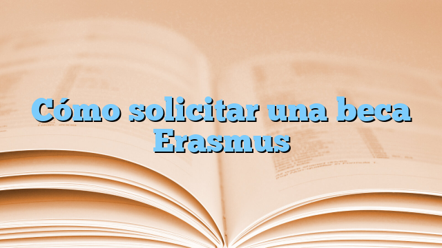 ️】Cómo solicitar una beca Erasmus | MisEstudios.es